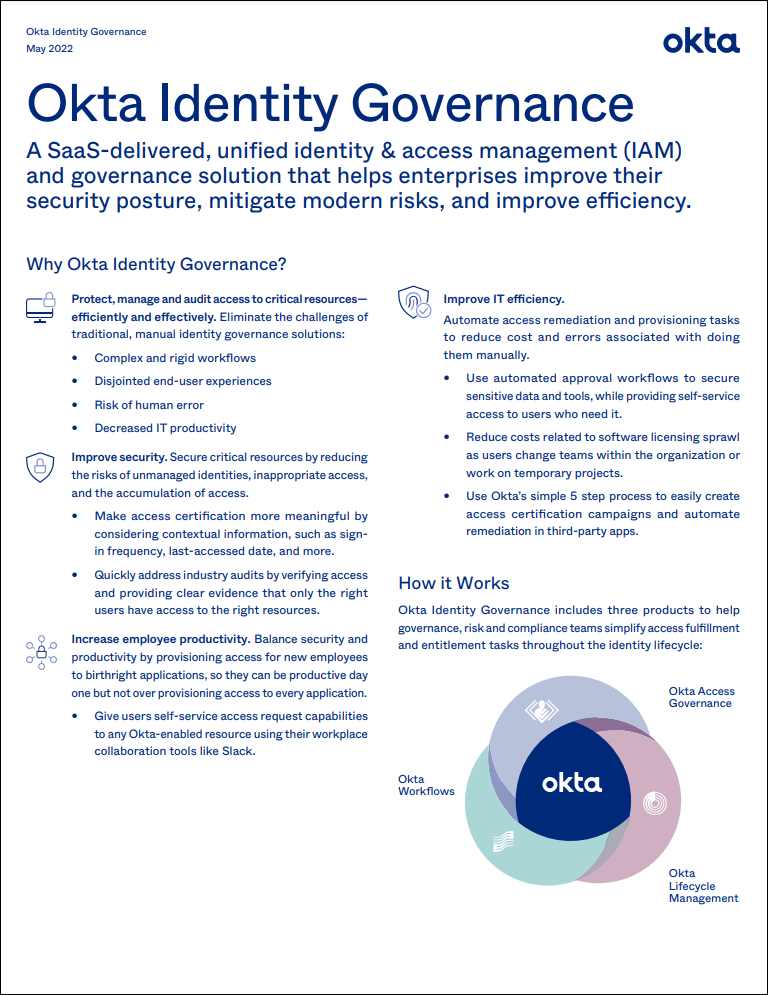 Okta Identity Governance - WisdomInterface Okta Identity Governance - WisdomInterface