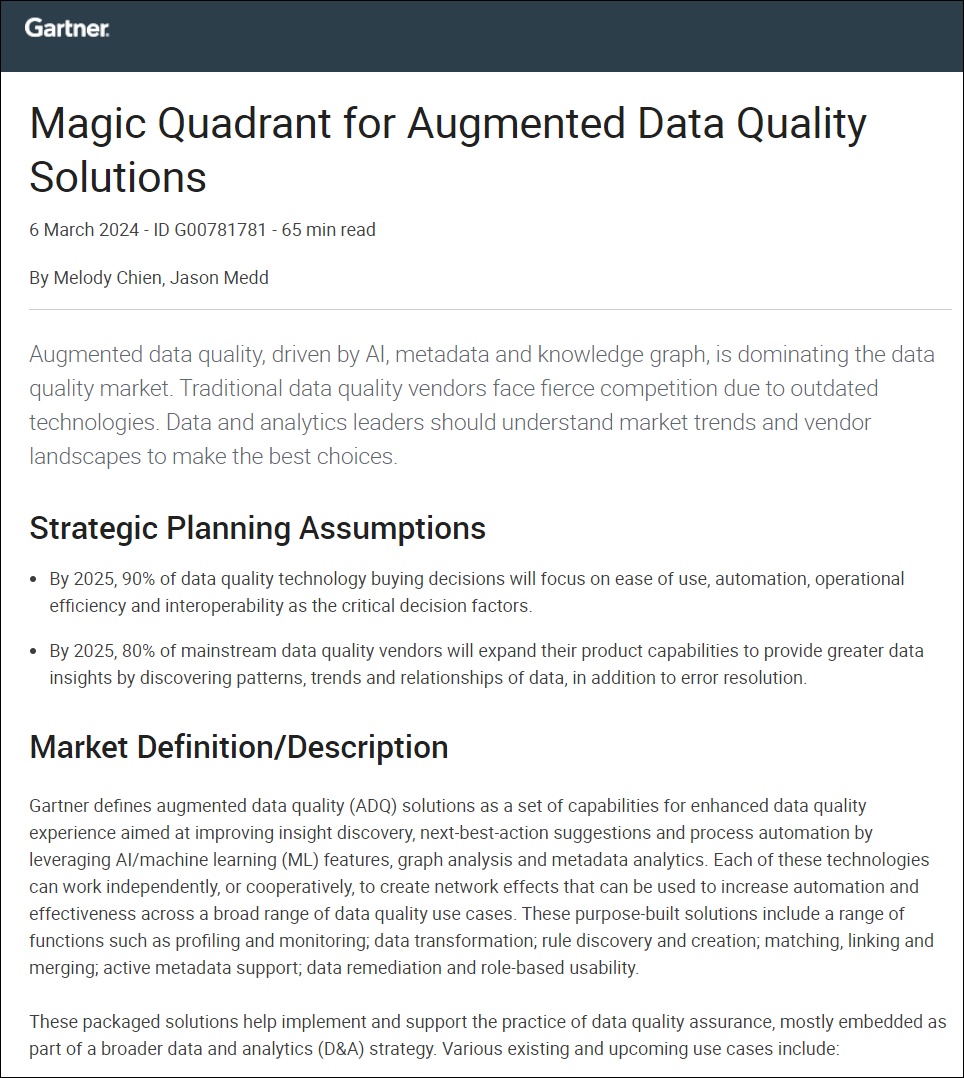 Informatica named a Leader in the Gartner® Magic Quadrant™ for ...