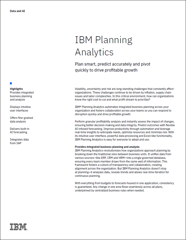 IBM Planning Analytics - WisdomInterface