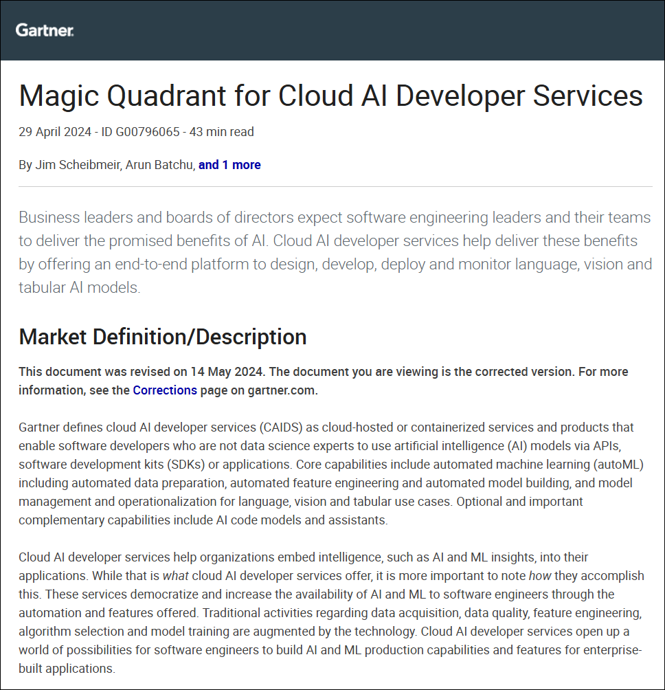 Google is a Leader for the 5th consecutive year, in the 2024 Gartner® Magic Quadrant™ for Cloud ...