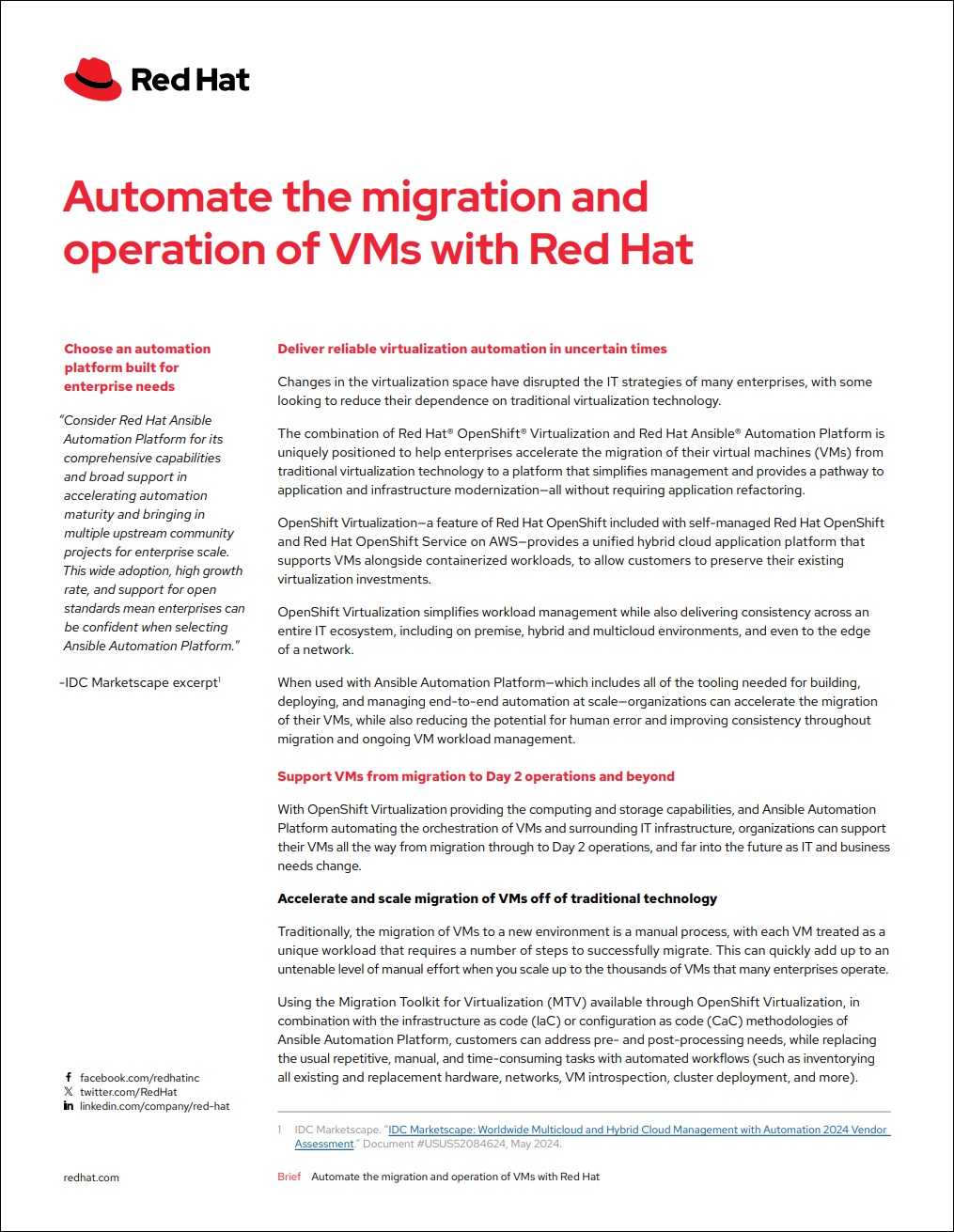 Automate migration and ops to Red Hat OpenShift Virtualization - WisdomInterface